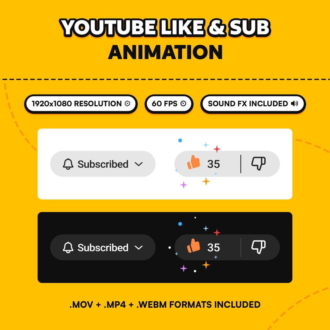 Youtube Channel Subscribe Animation, Social Media Lower Third, Animated ...