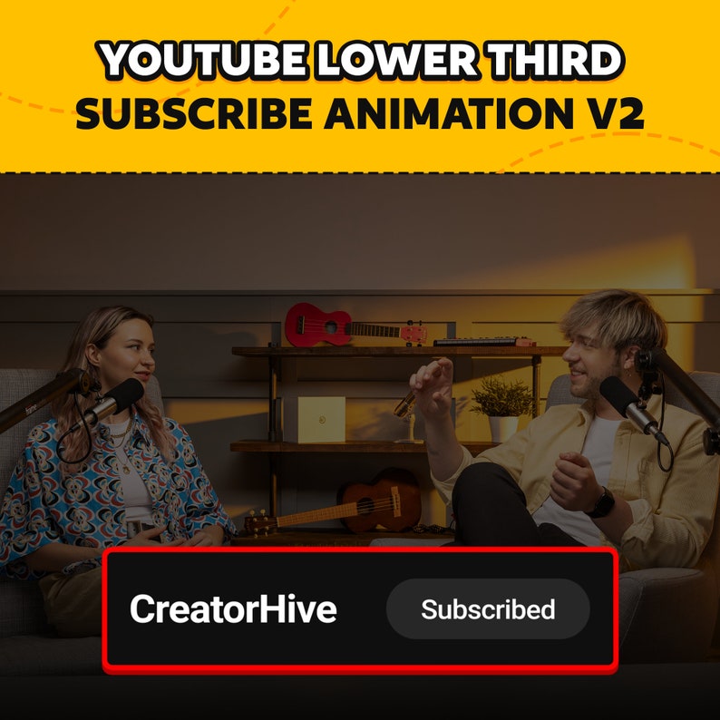Youtube Lower Third Animation, Social Media Button, Animated Youtube Subscribe Button, Digital ...