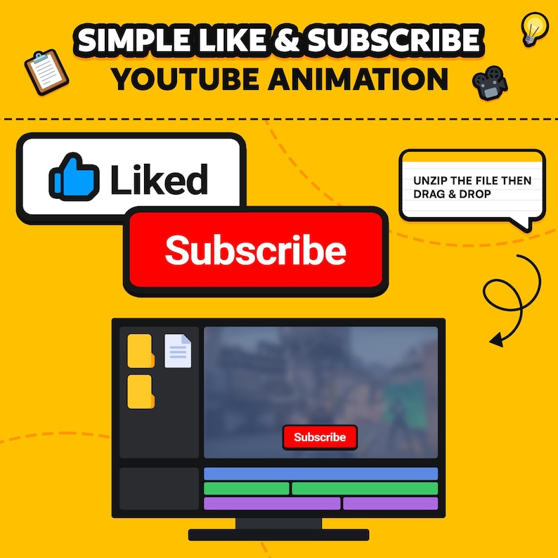 Youtube Like Subscribe Animation: Social Media Overlay (digital ...