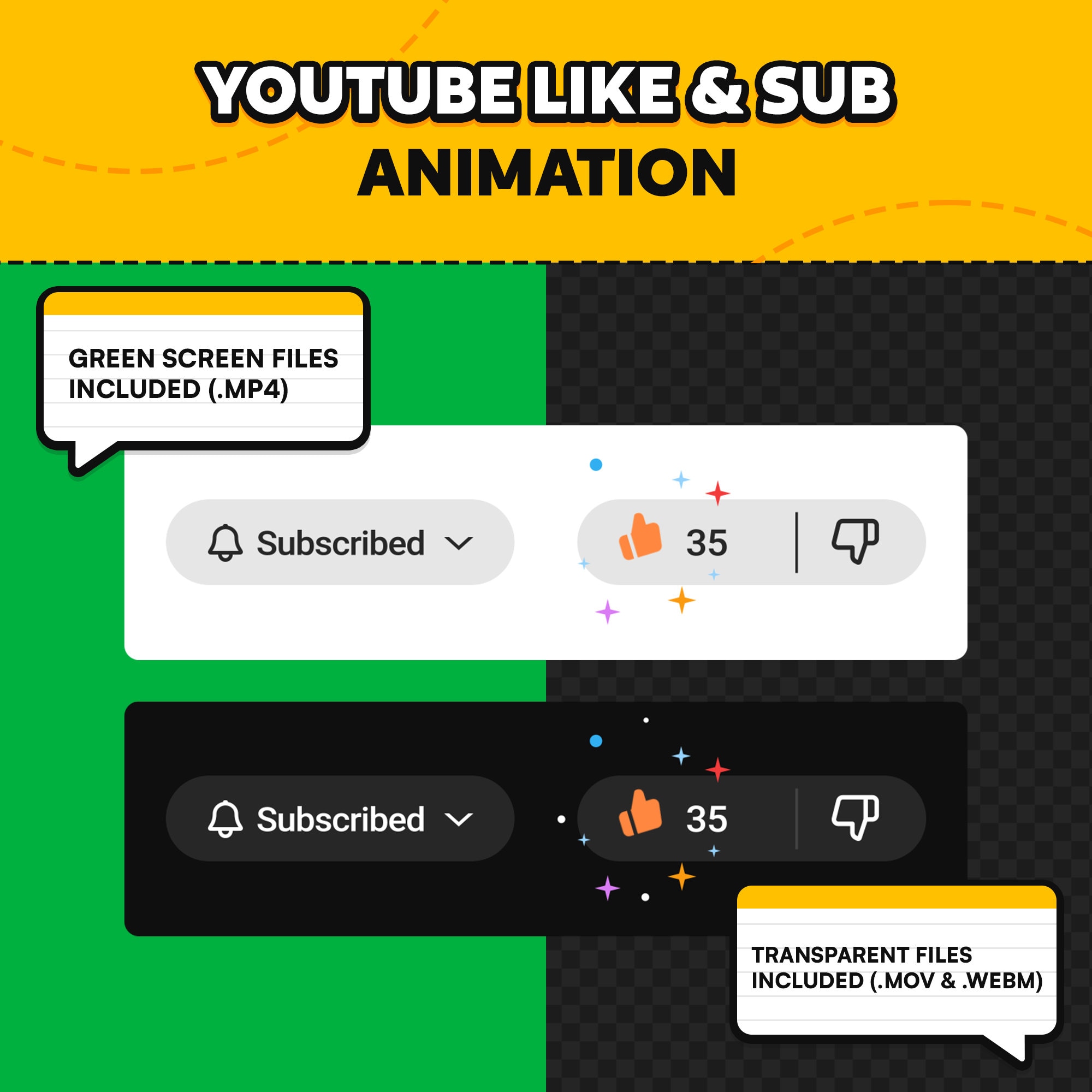 Youtube Channel Subscribe Animation, Social Media Lower Third, Like and ...