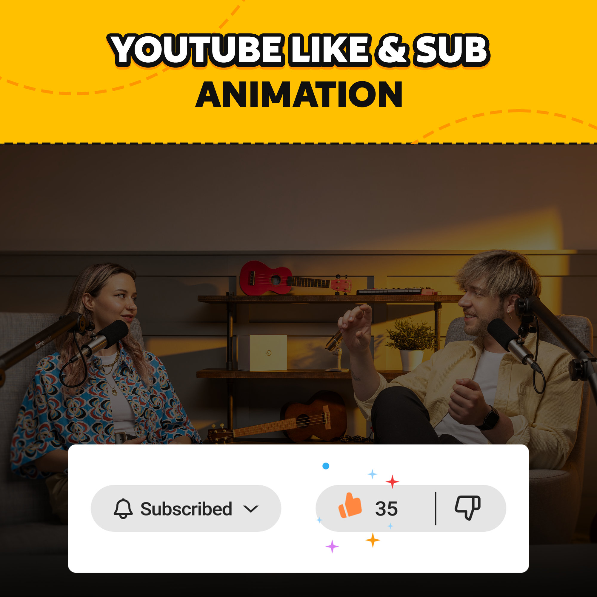 Youtube Channel Subscribe Animation, Social Media Lower Third, Like and ...