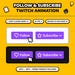 Animated Twitch Follow Subscribe Overlay: Social Media Lower Third ...