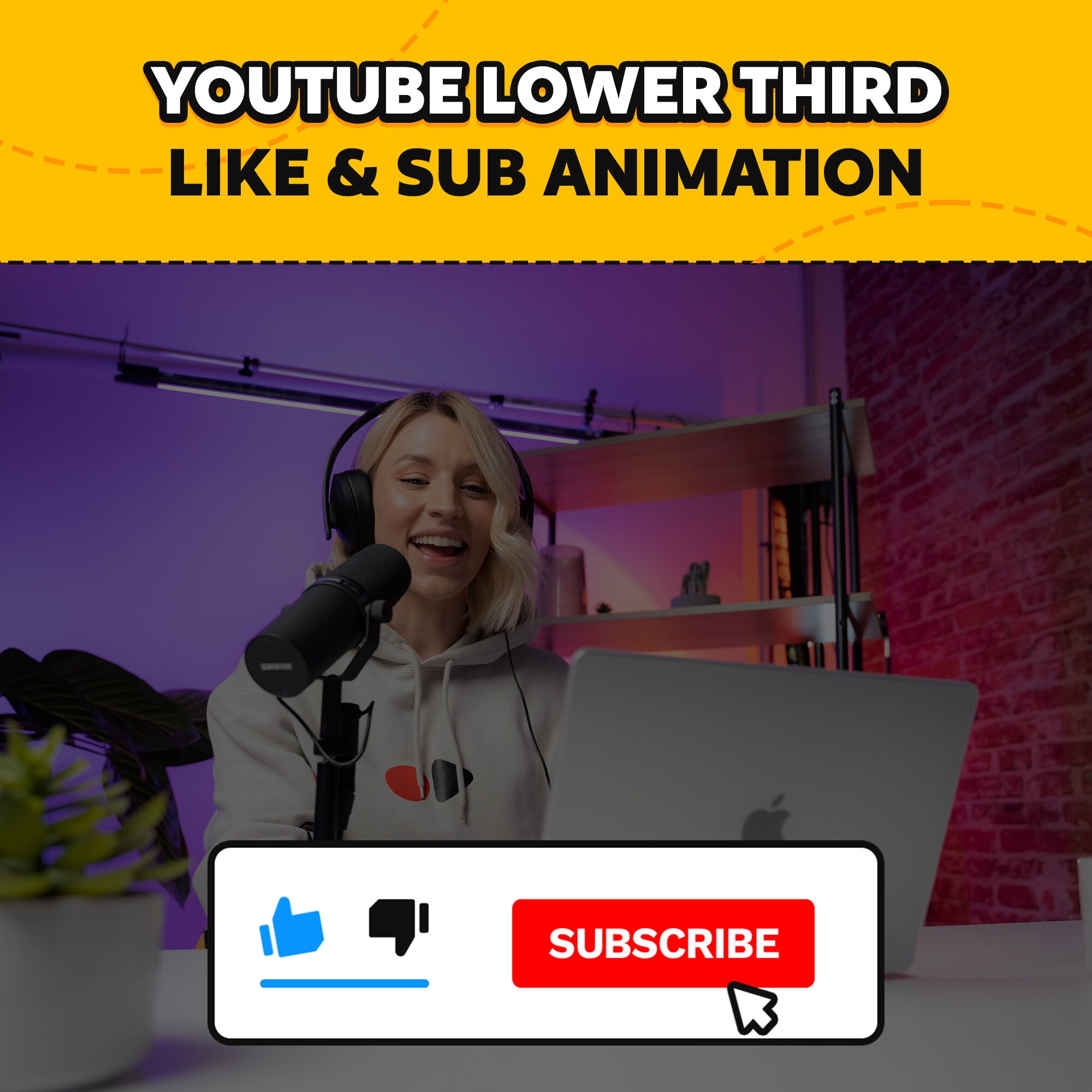 Youtube Like Subscribe Animation Social Media Overlay Youtube Button ...