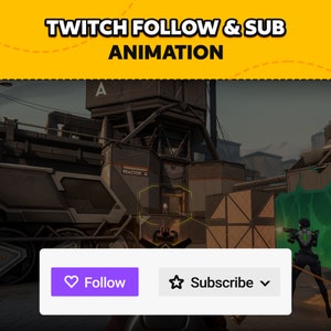 Twitch Channel Subscribe Animation, Custom Follow Overlay for Twitch ...