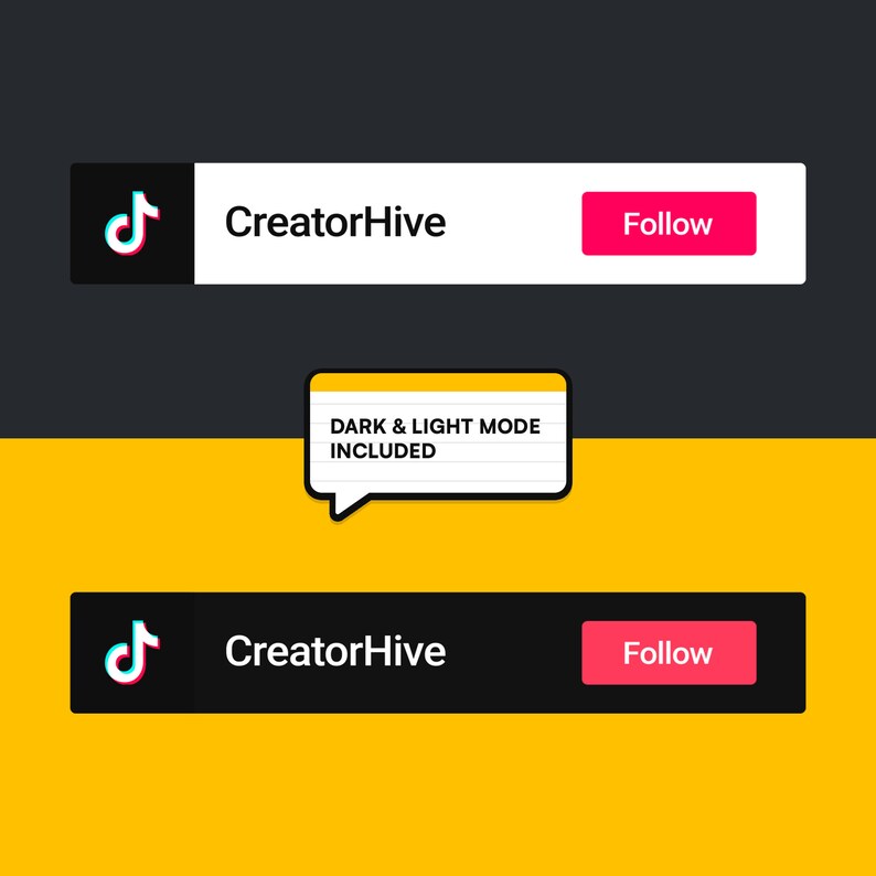 Tiktok Follow Button Animation, Animated Social Media Button, Tiktok ...