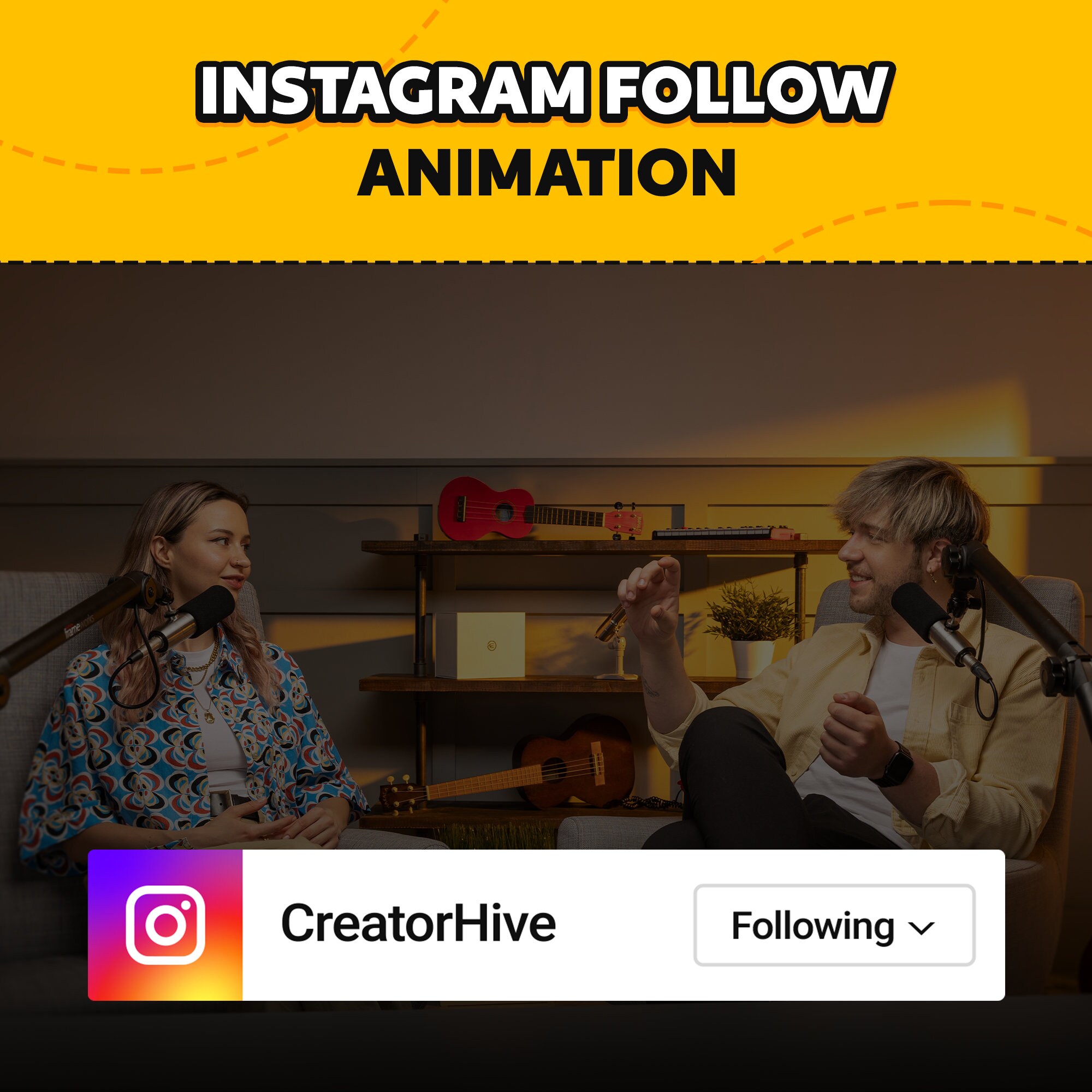 Instagram Follow Button Animation, Social Media Lower Third, Animated ...