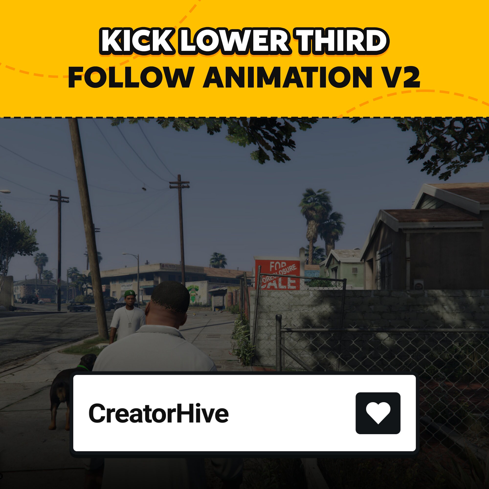 Kick Channel Follow Button, Social Media Lower Third, Animated Kick ...