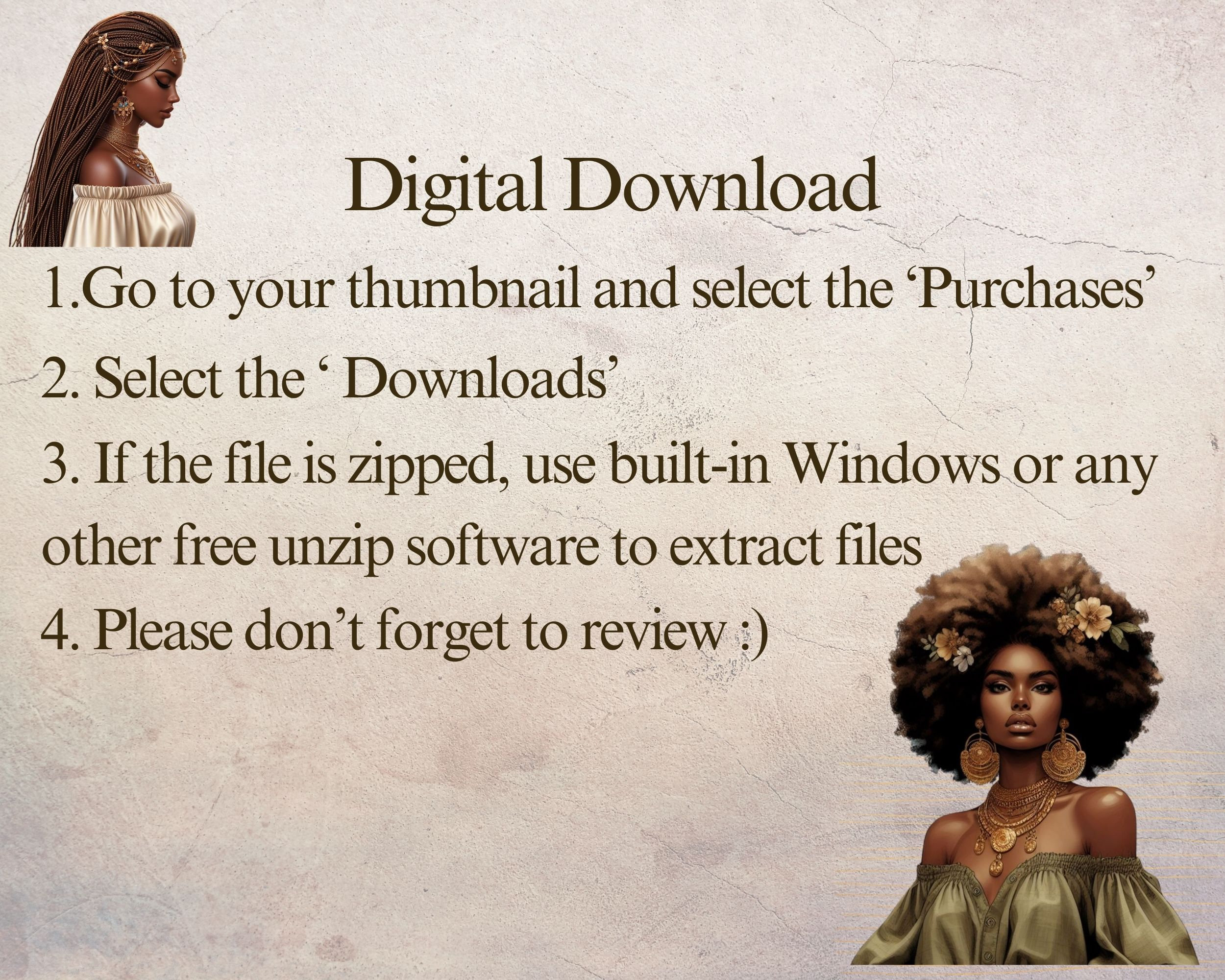 Printable Afro Woman Clip Art Black Woman Sublimation PNG Black Girl ...