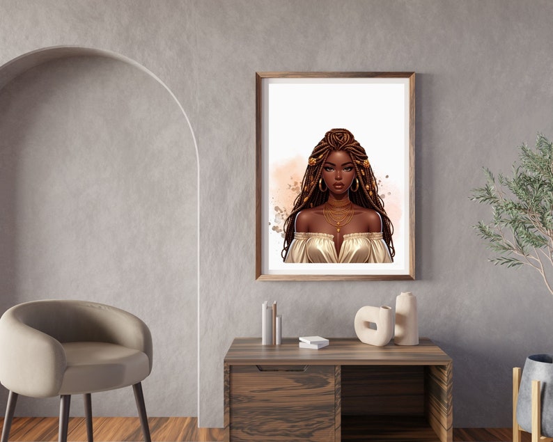 Printable Afro Woman Clip Art Black Woman Sublimation PNG Black Girl ...