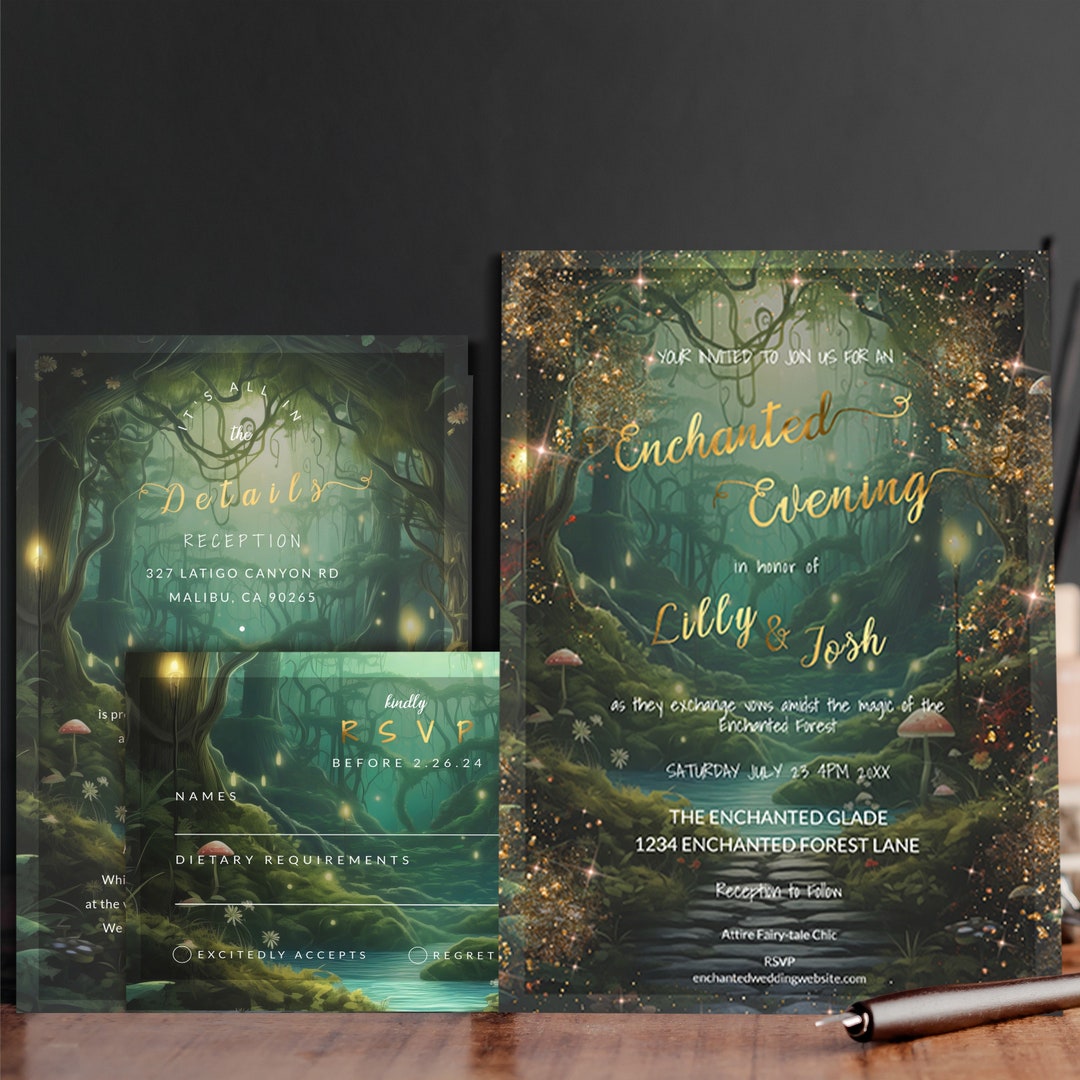 Enchanted Forest Wedding Invitation-magic Garden-forest Pathway ...