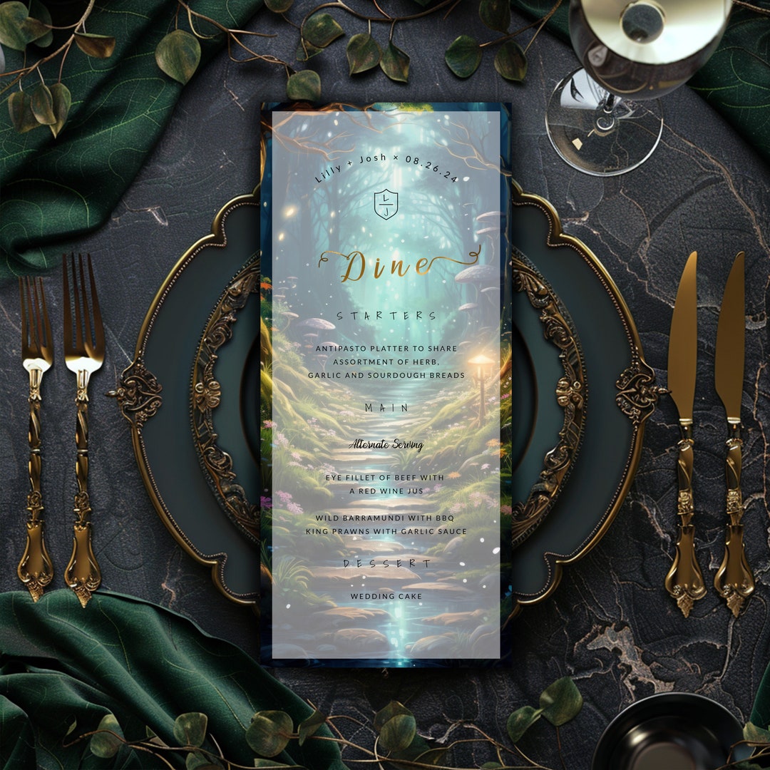 Enchanted Forest Menu-enchanted Evening-magical Garden-fairy Dust ...