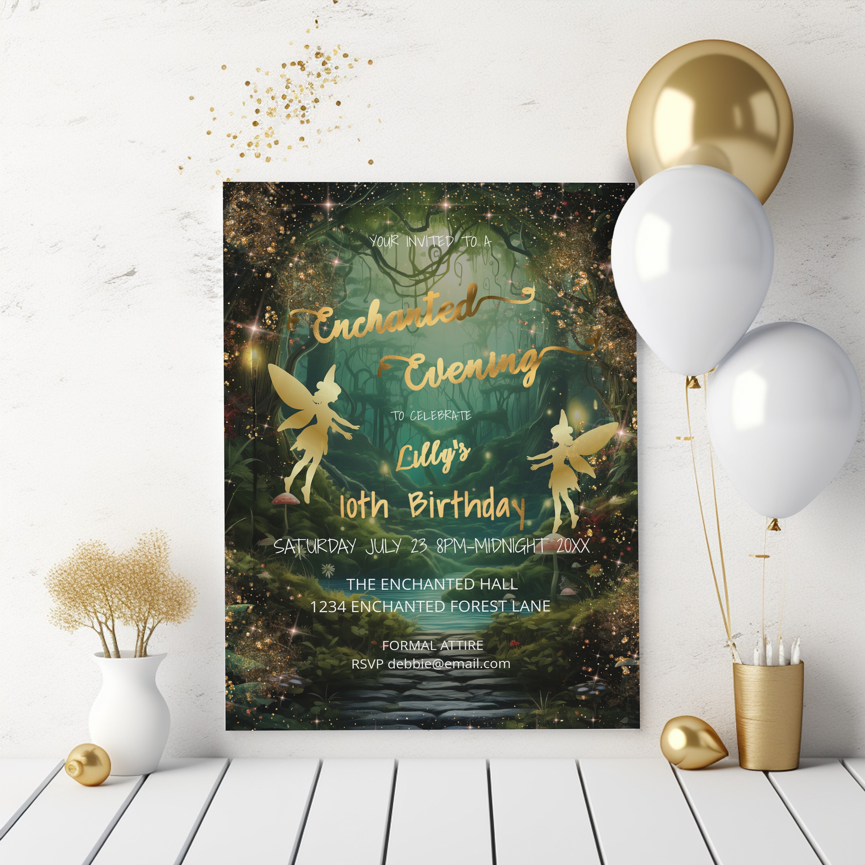 Enchanted Forest Invitation-enchanted Evening-magical Garden-fairy Dust ...