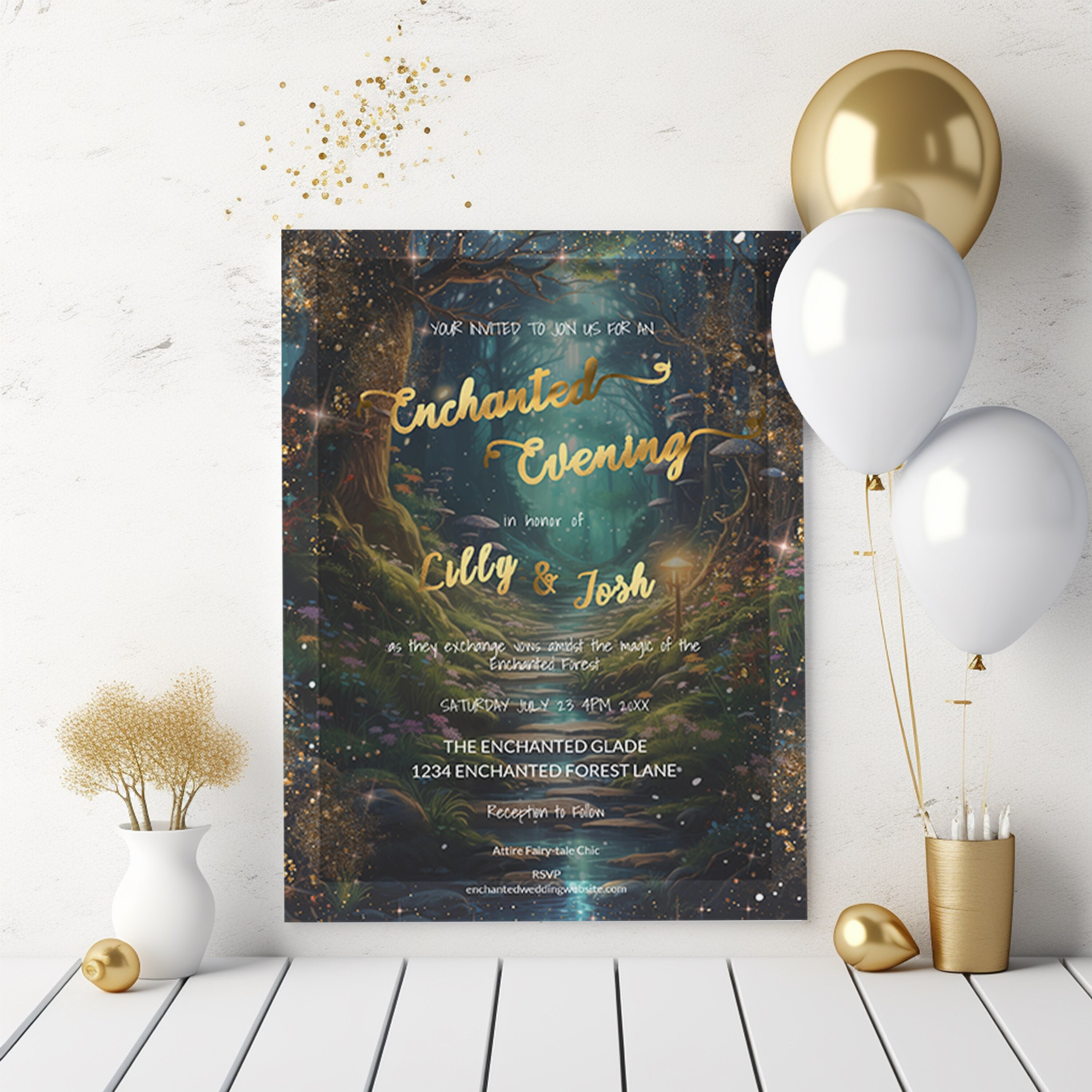 Enchanted Forest Wedding Invitation-small Bundle-magic Garden-forest ...