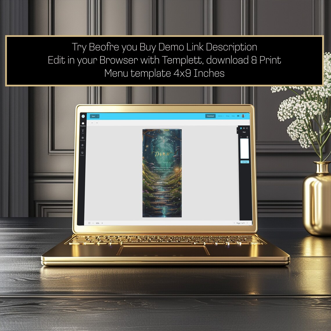 Enchanted Forest Menu-enchanted Evening-magical Garden-fairy Dust ...