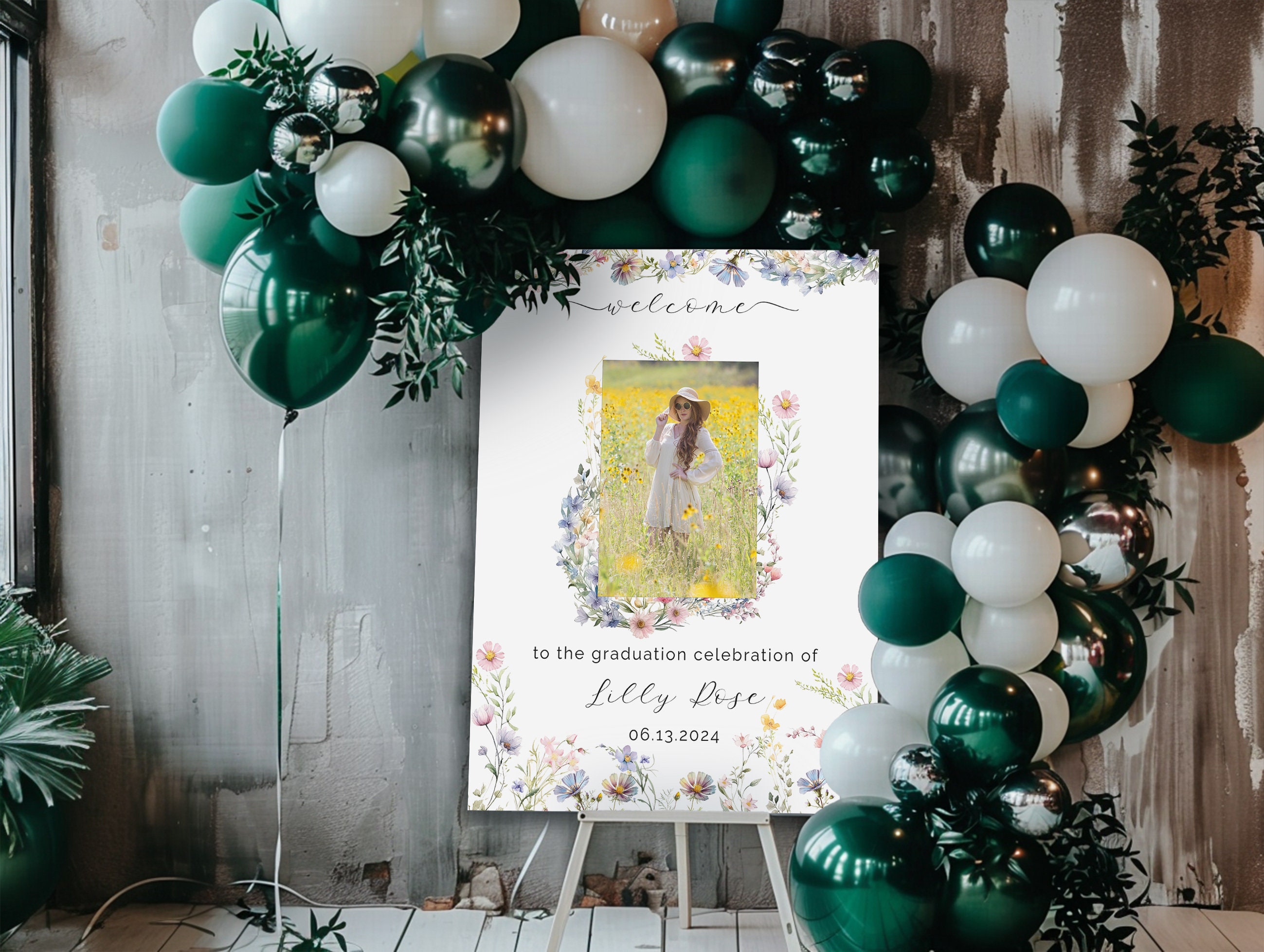 Wildflower Welcome to Graduation Sign-high School Grad-college ...