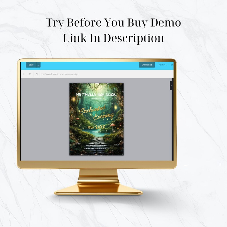 Enchanted Forest Prom Welcome Sign-high School Prom-school Dance-prom ...