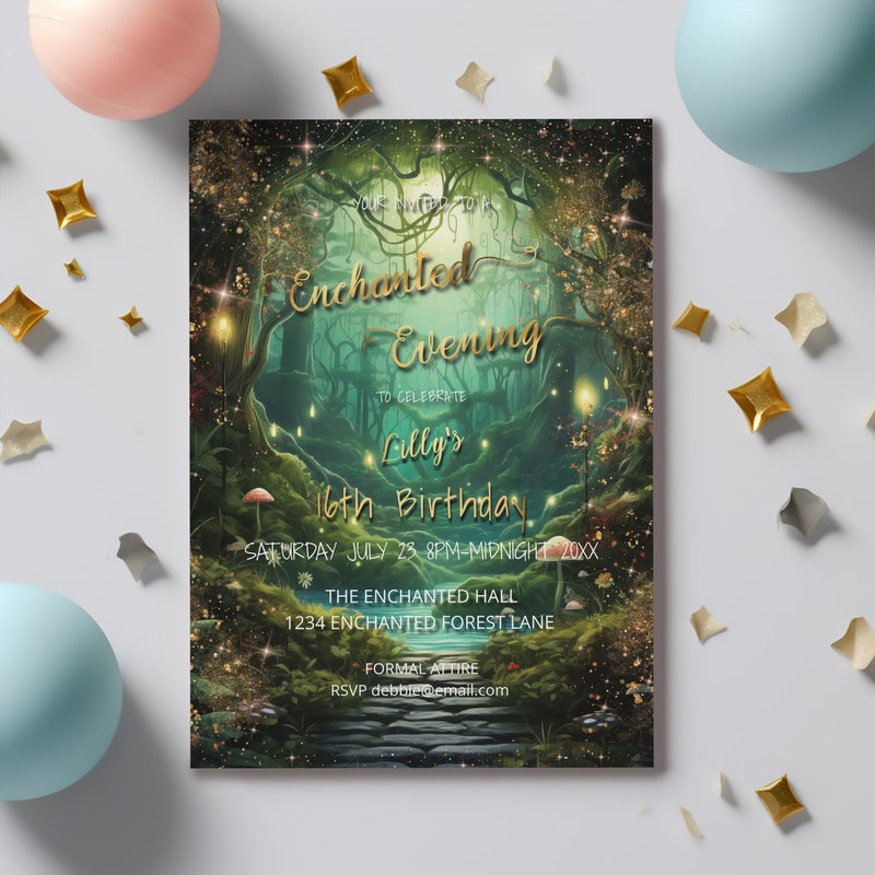 Enchanted Forest Template - Etsy