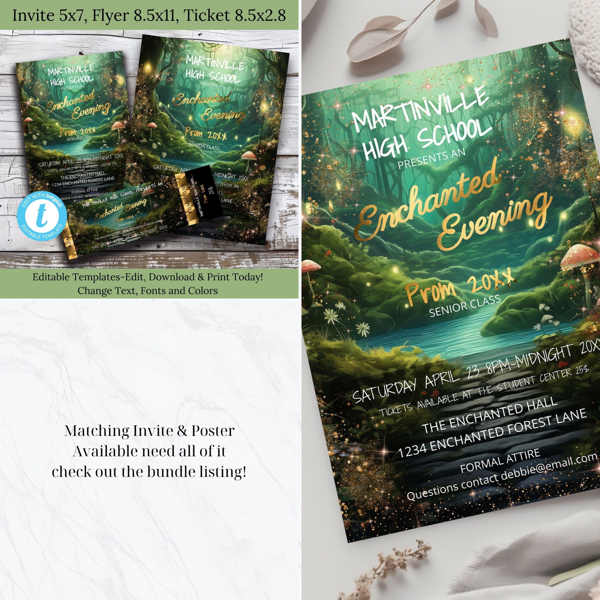 Enchanted Forest Prom Welcome Sign-high School Prom-school Dance-prom ...