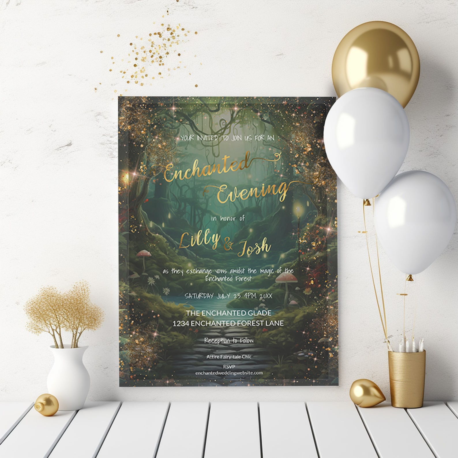 Enchanted Forest Wedding Invitation-magic Garden-forest Pathway ...