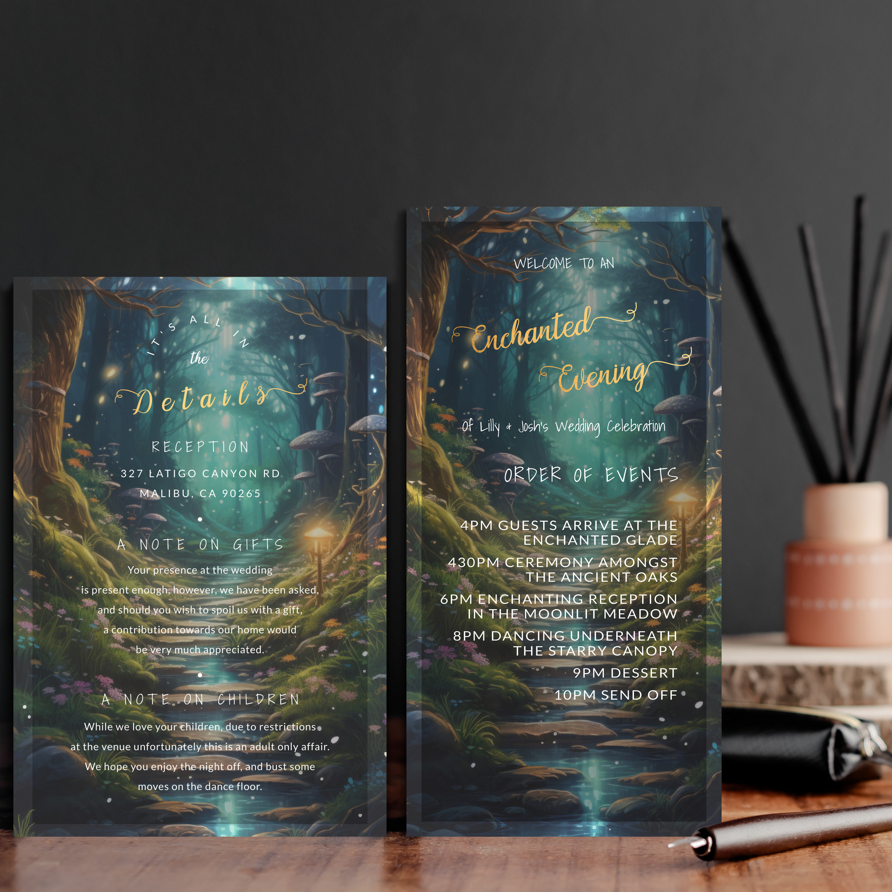 Enchanted Forest Wedding Invitation Suite-magic Garden-pathway-editable ...