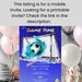 Blue Soccer Birthday Invitation: Mobile Template With Thank You Card - Etsy