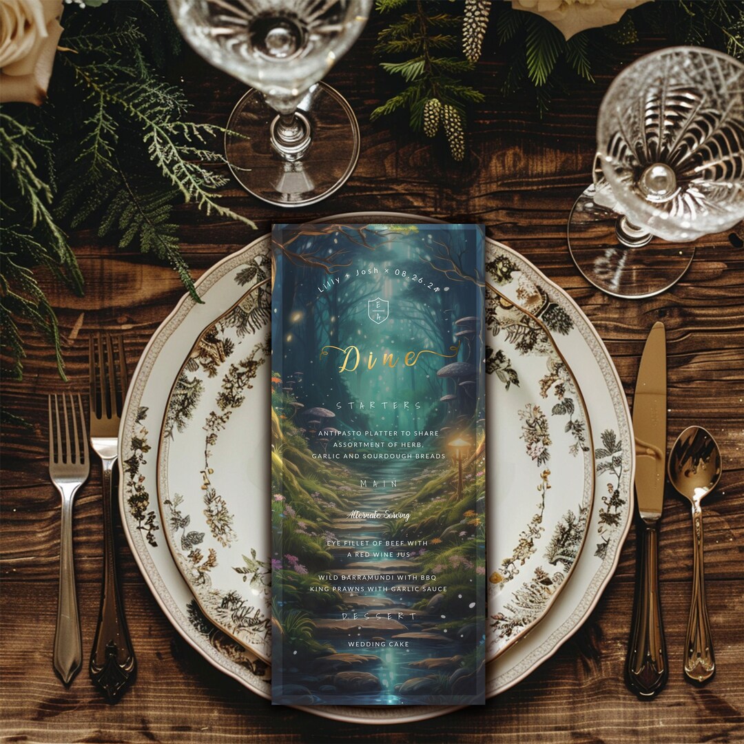 Enchanted Forest Menu-enchanted Evening-magical Garden-fairy Dust ...