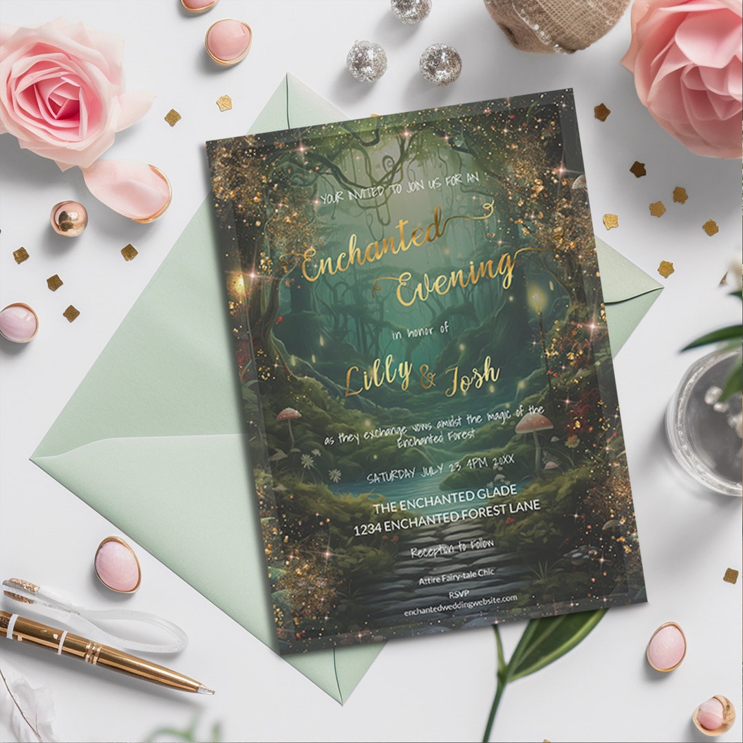 Enchanted Forest Wedding Invitation-magic Garden-forest Pathway ...