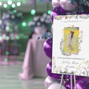 Wildflower Welcome to Graduation Sign-high School Grad-college ...