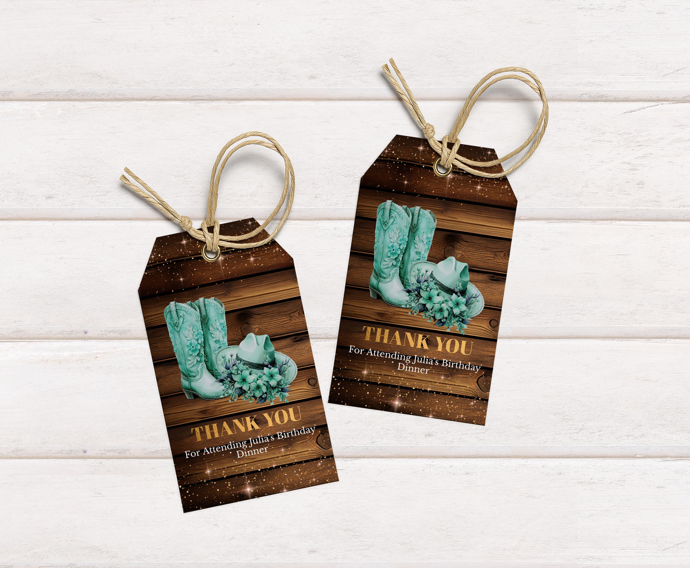 Cowgirl Birthday Invitation Template Customizable Teal-western Birthday ...