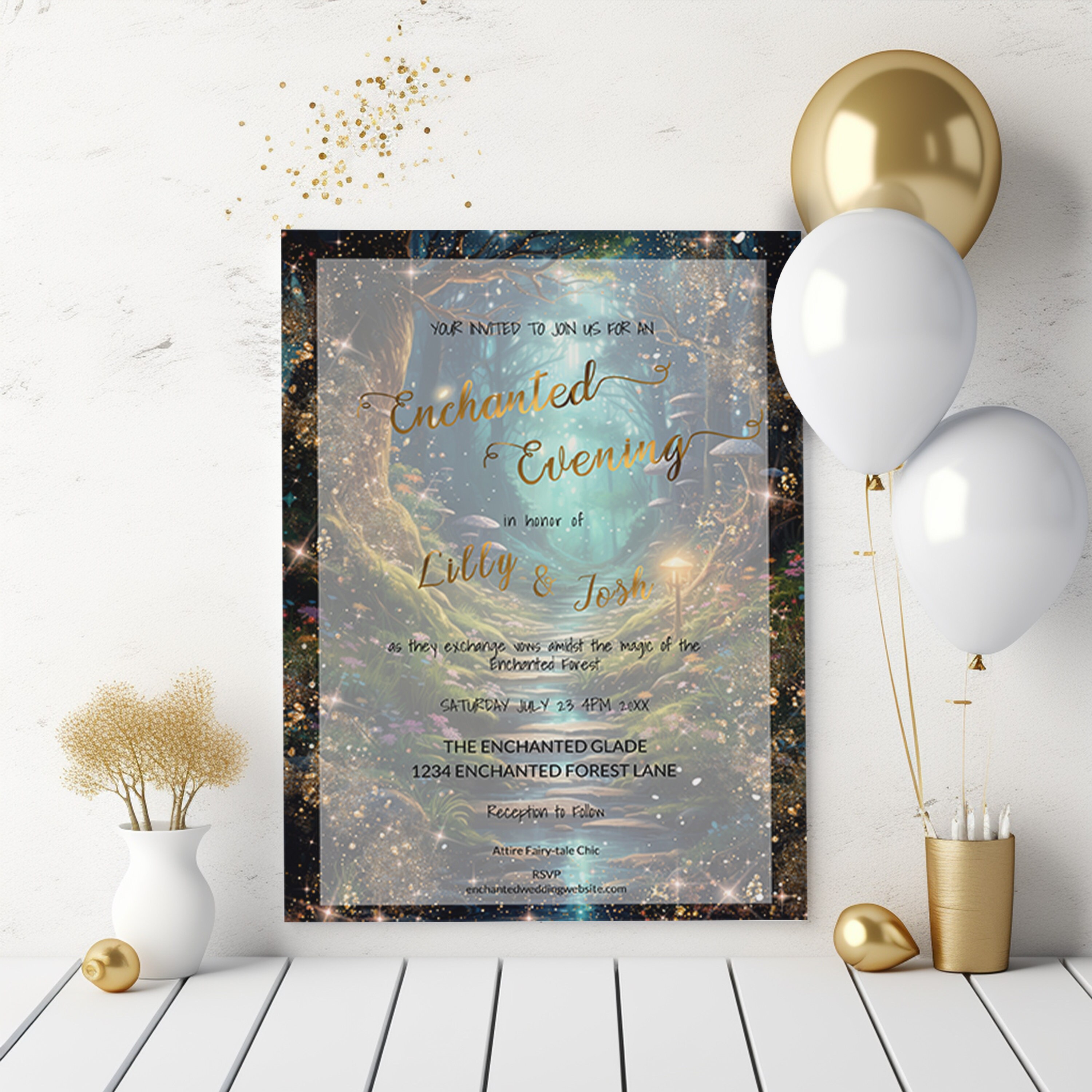 Enchanted Forest Wedding Invitation-magic Garden-forest Pathway ...