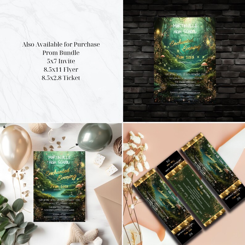 Enchanted Forest Prom Welcome Sign-high School Prom-school Dance-prom ...