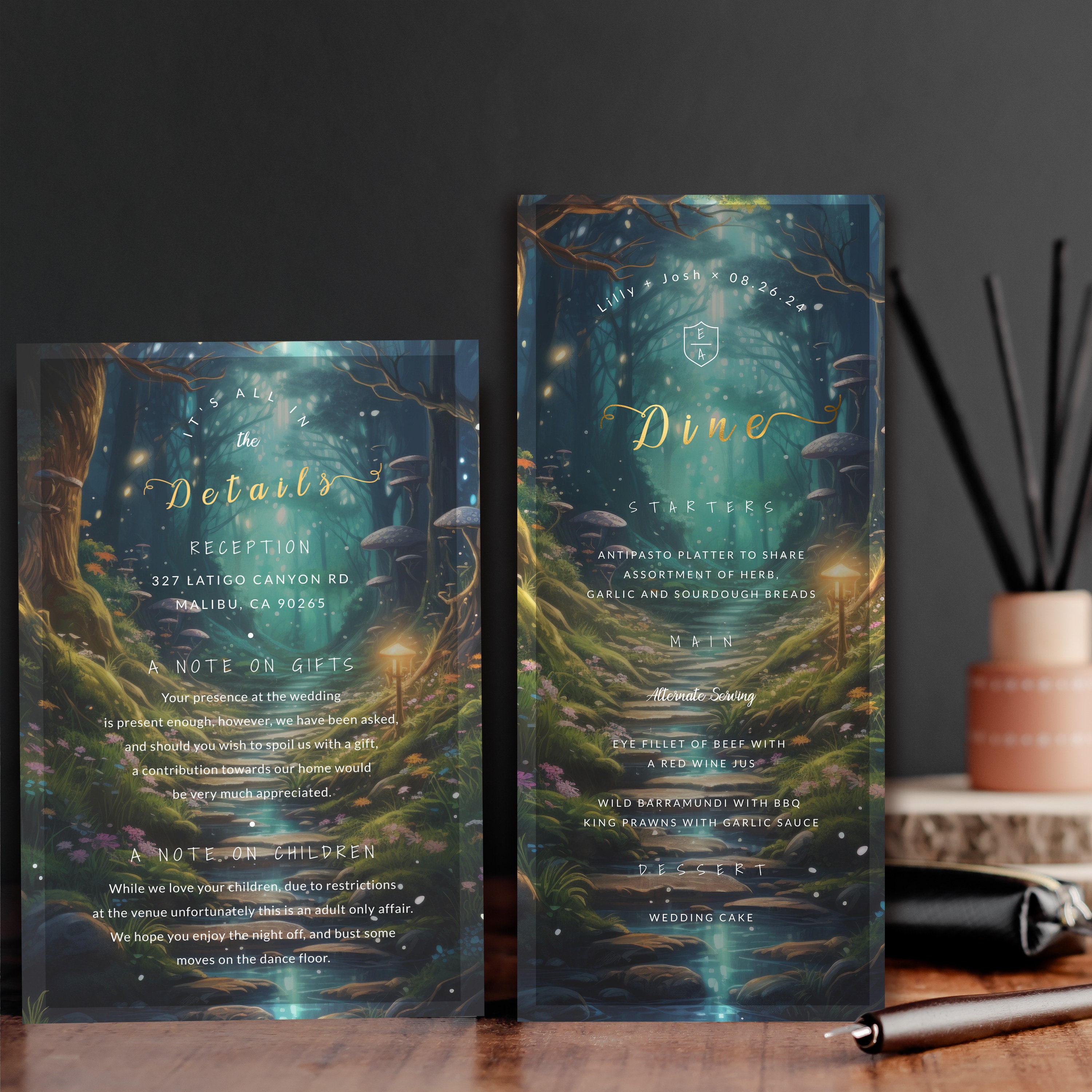 Enchanted Forest Wedding Invitation Suite-magic Garden-pathway-editable ...