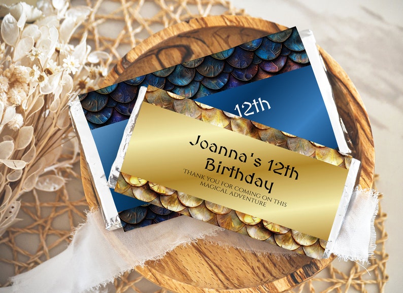 Golden Dragon Scales Chocolate Bar Wrapper Cover Template-dragon ...