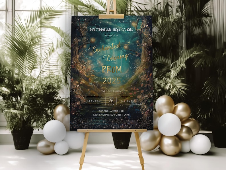 Enchanted Forest Welcome Sign-high School Prom-school Dance-prom ...