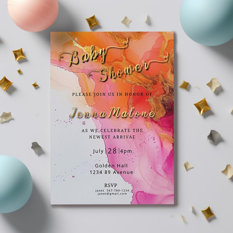 Orange Baby Shower - Etsy