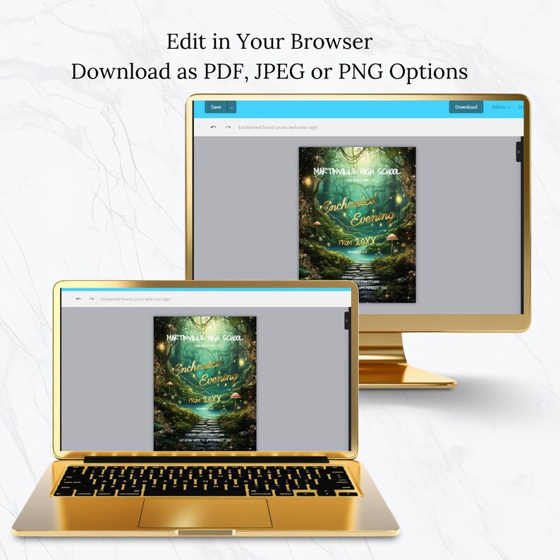 Enchanted Forest Prom Welcome Sign-high School Prom-school Dance-prom Tickets-event Invitation ...