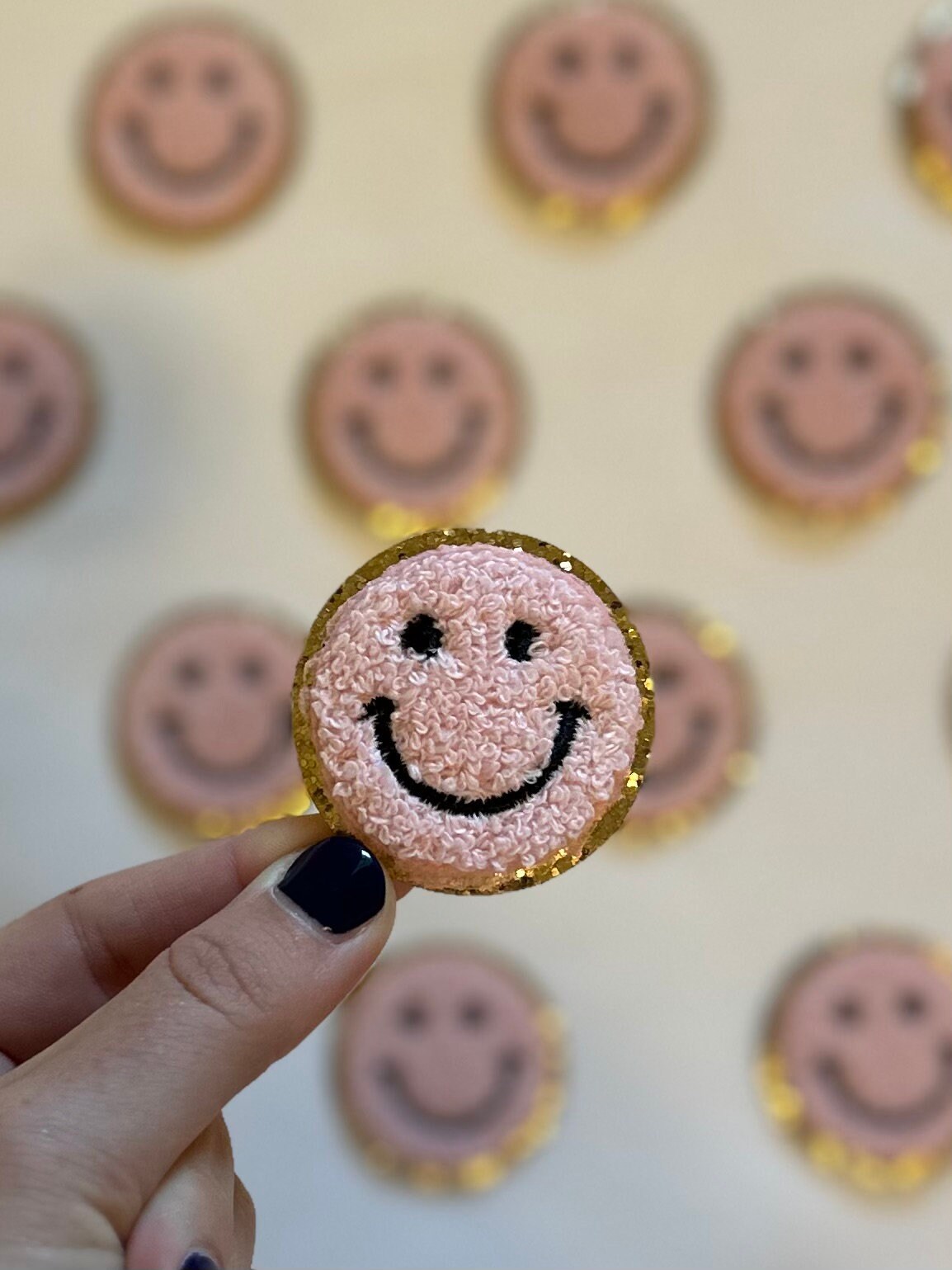 Smiley Face Patch in 13 Color Options - Add to Bags for Personalization - Etsy