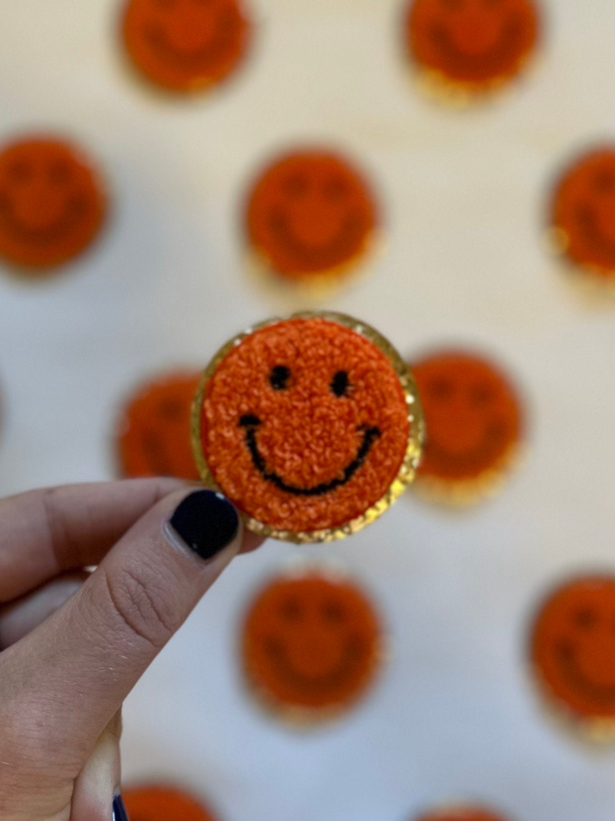 Smiley Face Patch in 13 Color Options Add to Bags for - Etsy