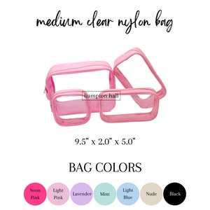 Medium Clear Nylon Bag - Personalized, Patched Included - Etsy