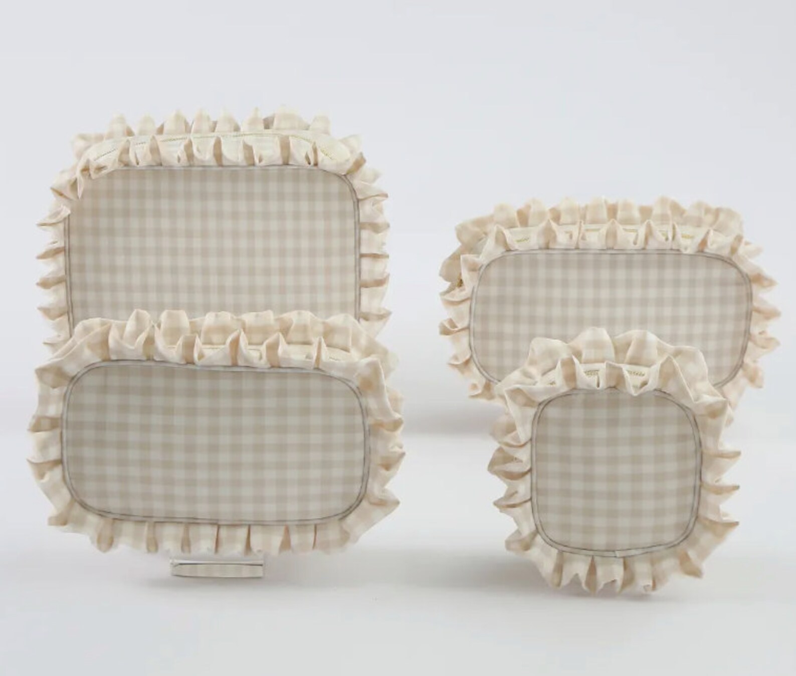 Large Gingham Ruffle Bag Personalized, Patches Included - Etsy