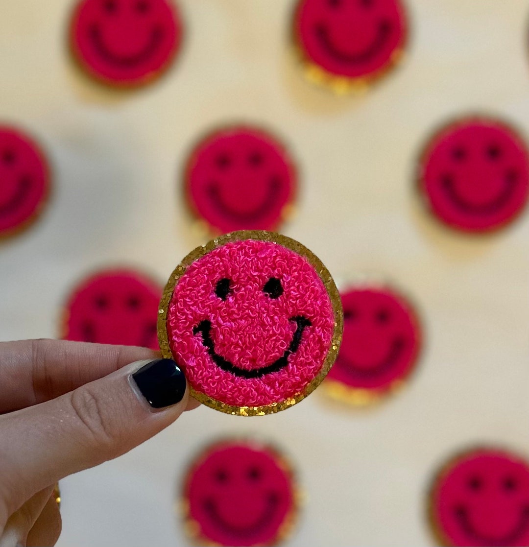 Smiley Face Patch in 13 Color Options - Add to Bags for Personalization ...