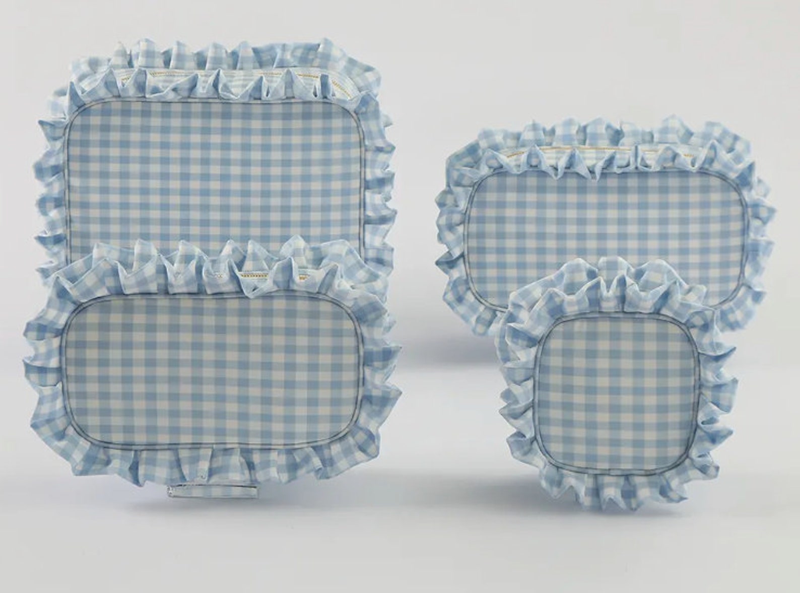 Large Gingham Ruffle Bag - Personalized, Patches Included - Etsy