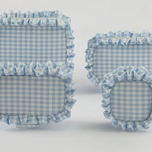 Large Gingham Ruffle Bag - Personalized, Patches Included - Etsy