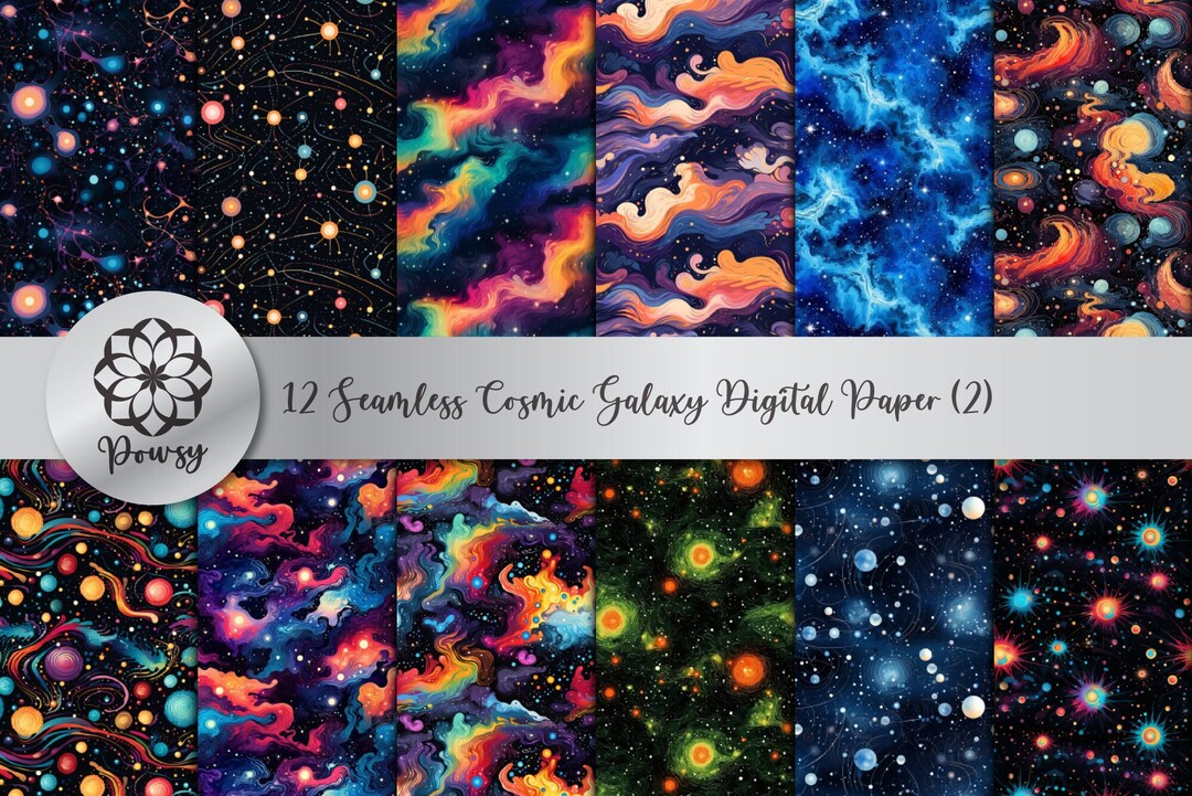 Ready-to-use High-quality Seamless Cosmic Galaxy Paper Pattern Digital ...