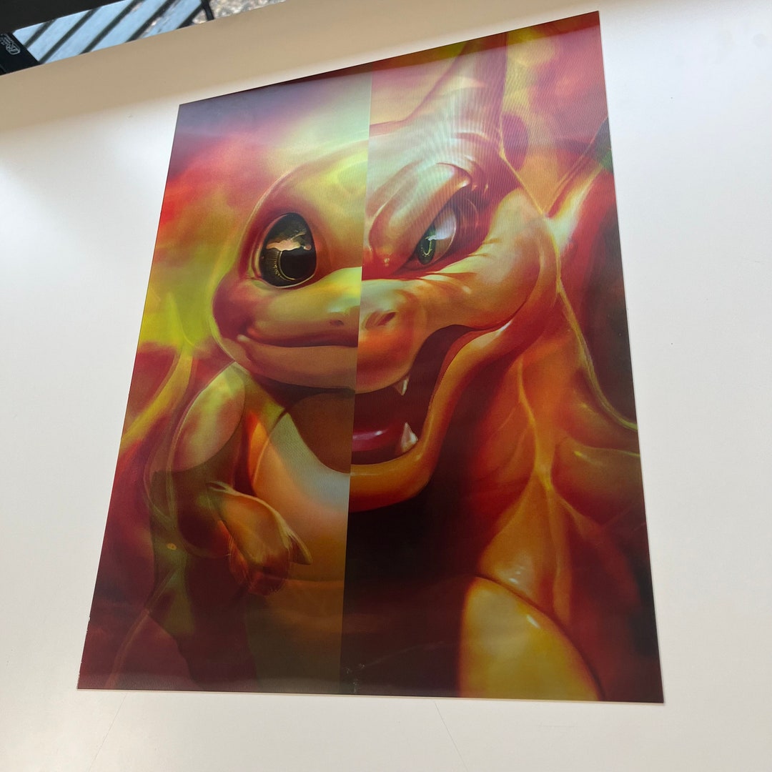 3D Holographic Lenticular Starter Trio and Evolutions Poster - Etsy