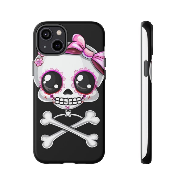 Skull and Crossbones Pink Phone Case - Etsy