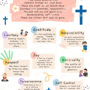 Catholic Virtues Poster Digital Download (8.5X11) - Etsy UK