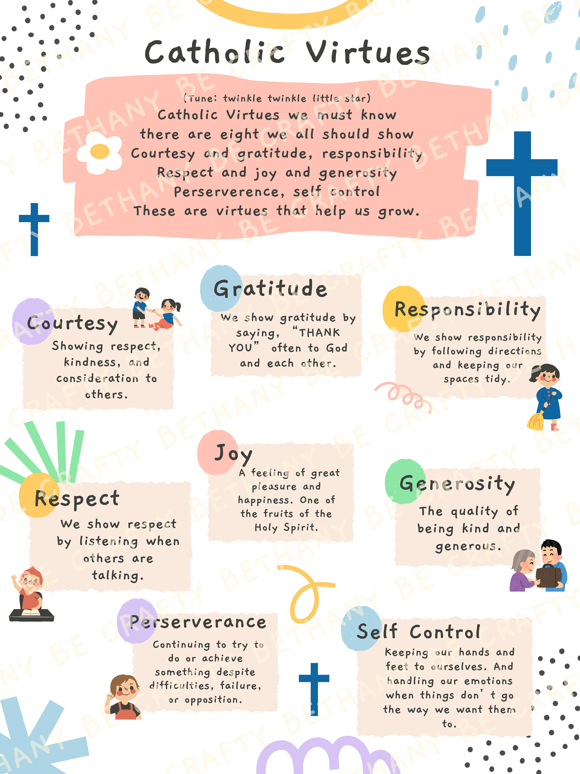 Catholic Virtues Poster Digital Download (8.5X11) - Etsy