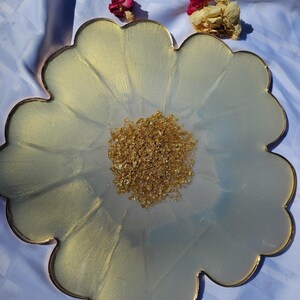 Large Flower Shaped Resin Tray, Decorative Tray, Coffee Table Tray ...