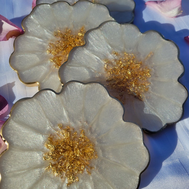 Resin Flower Coaster - Etsy